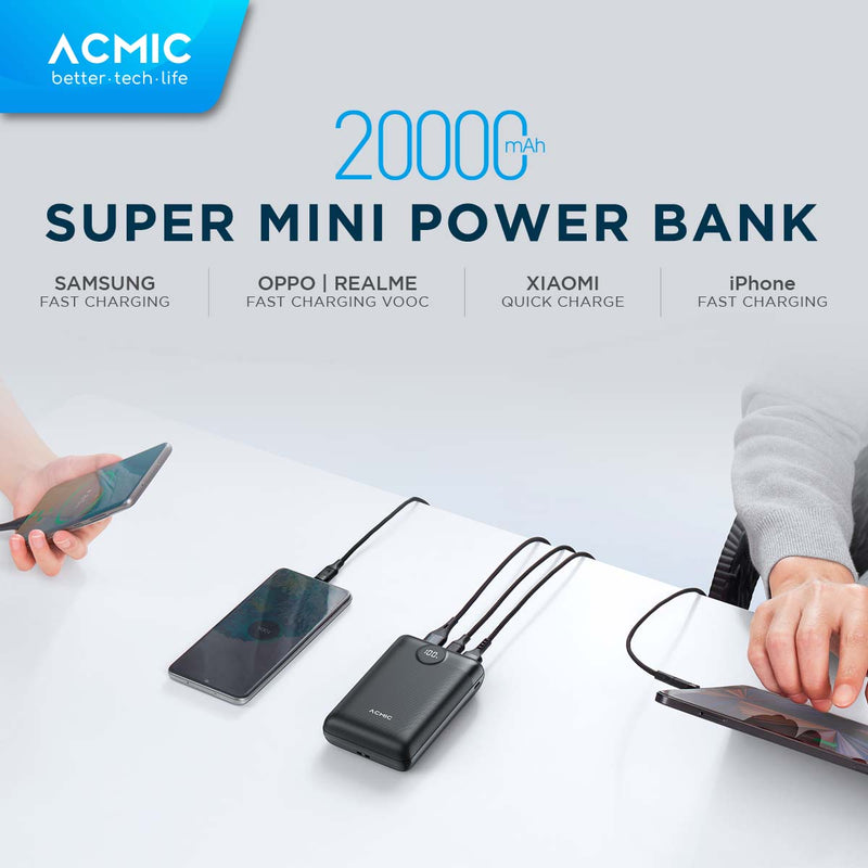 ACMIC DIGIMAX 20000mAh Powerbank Mini 22.5W Fast Charging Type C