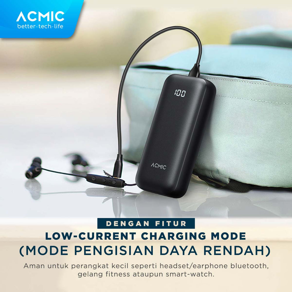 ACMIC DIGIBANK-10 Super Mini Size Smart Power Bank 10000mAh BLACK