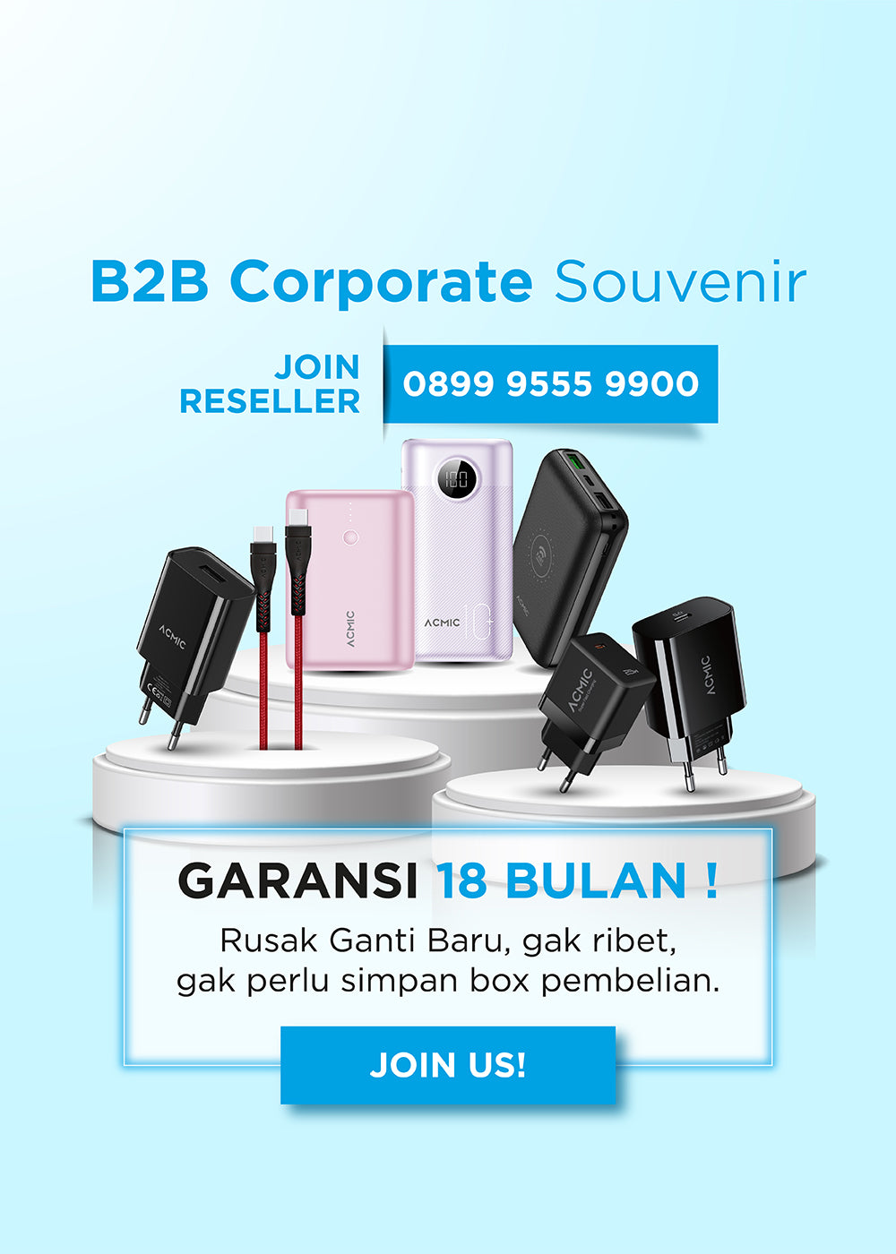 ACMIC - Aksesoris Elektronik - Powerbank - Charger - Headset