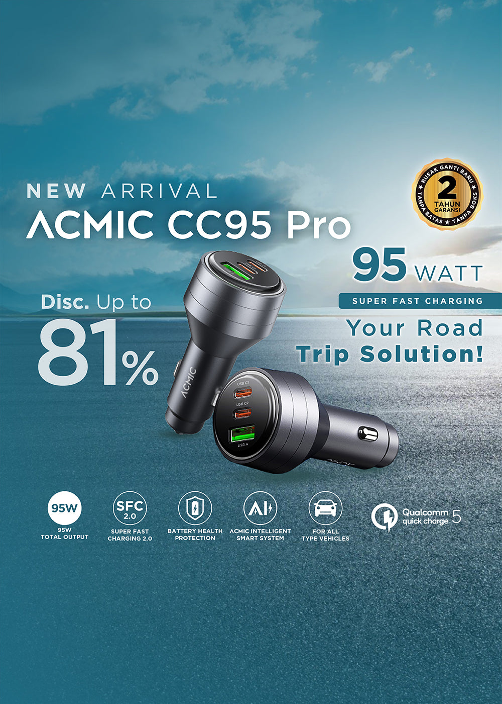 ACMIC - Aksesoris Elektronik - Powerbank - Charger - Headset