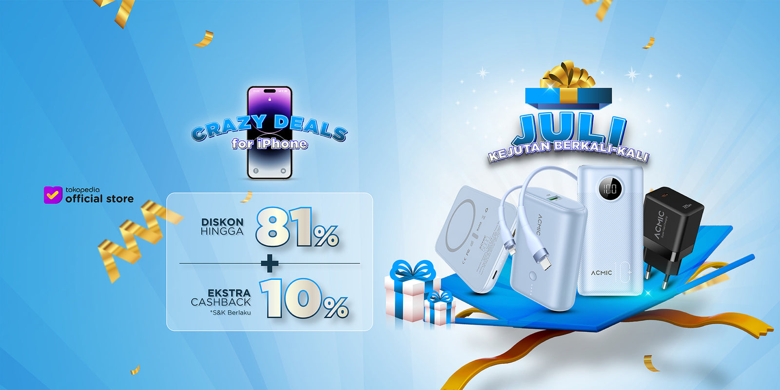 ACMIC - Aksesoris Elektronik - Powerbank - Charger - Headset