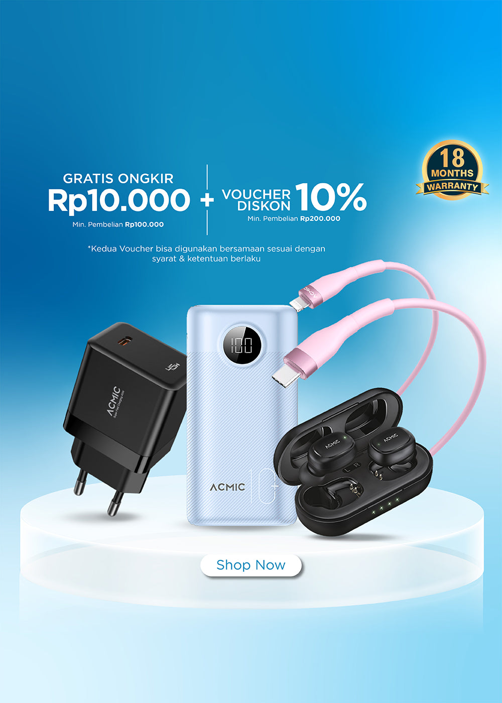 ACMIC - Aksesoris Elektronik - Powerbank - Charger - Headset