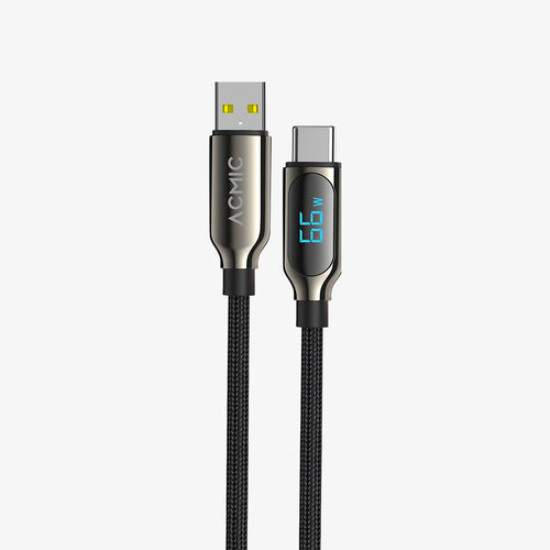 ACMIC DIGILINE Kabel Data USB-A to USB-C Fast Charging 66W LED DISPLAY
