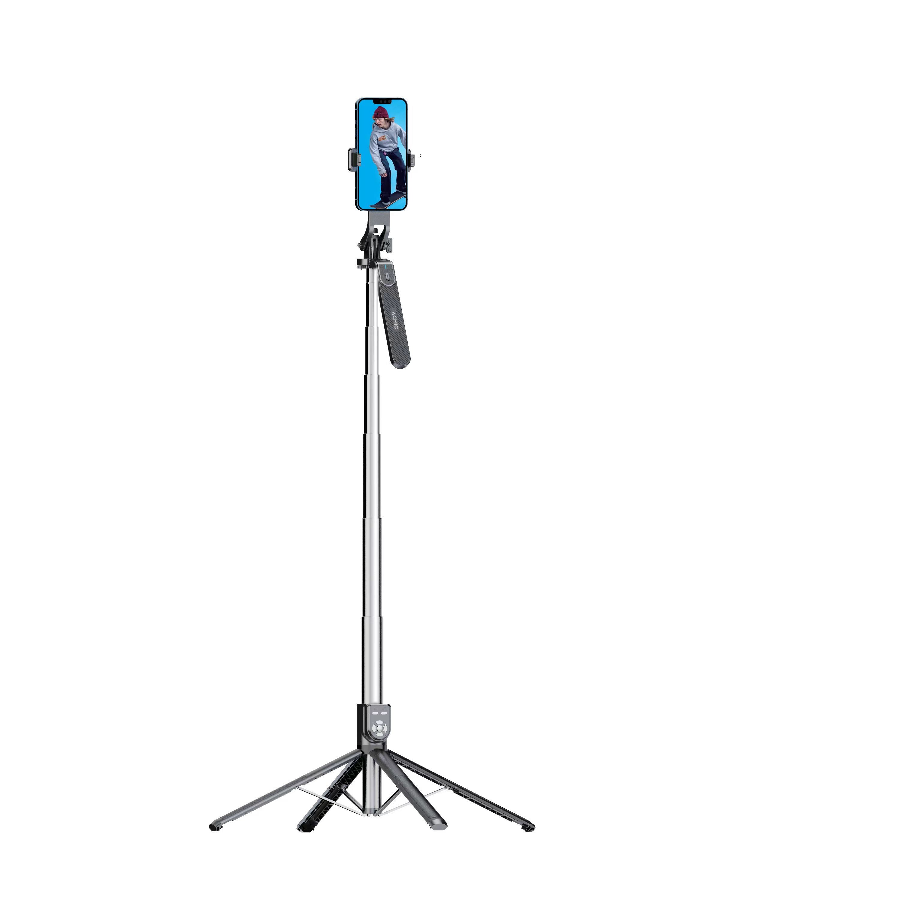 ACMIC QR18 | QR22 360° Rotating Moving Tongsis Tripod Quadpod 4 Kaki B