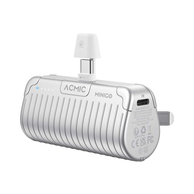 ACMIC MINIGO Mini PowerBank + Phone Holder USB Type C or iPhone Lightn