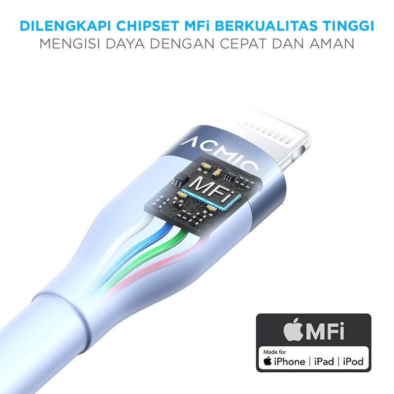 ACMIC UNILINE Apple MFi Cable Original Kabel Data Fast Charging iPhone