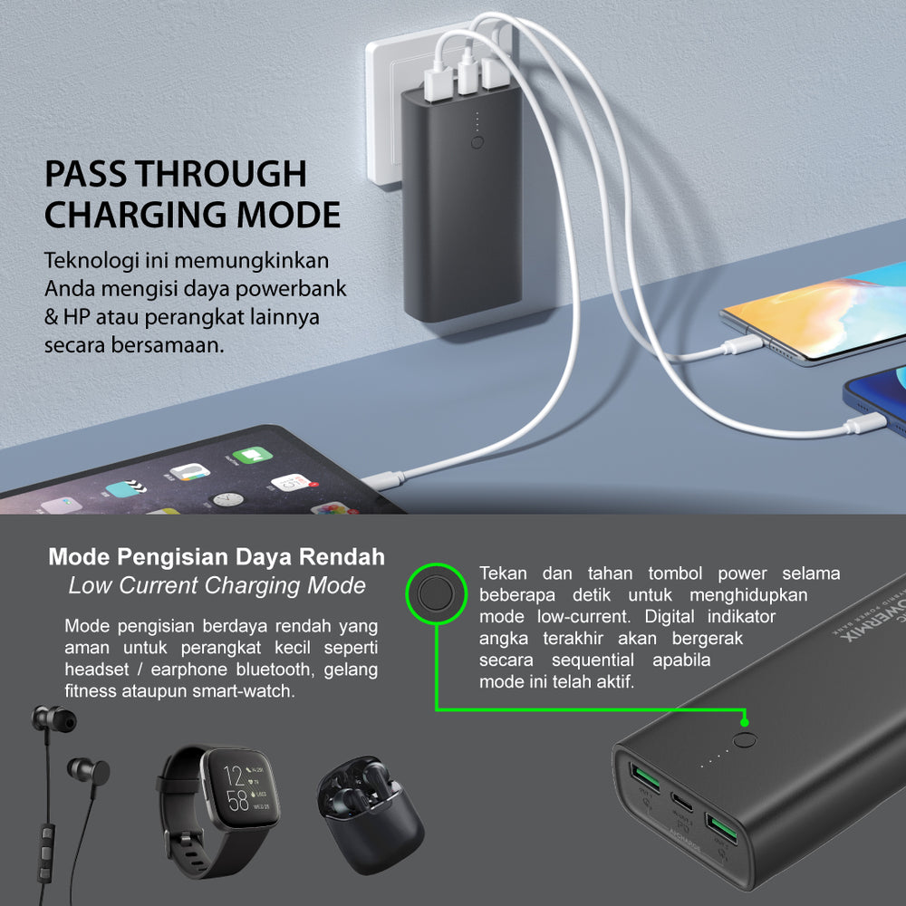 ACMIC POWERMIX 2in1 Powerbank 10000mAh 22.5W Fast Charging Type C
